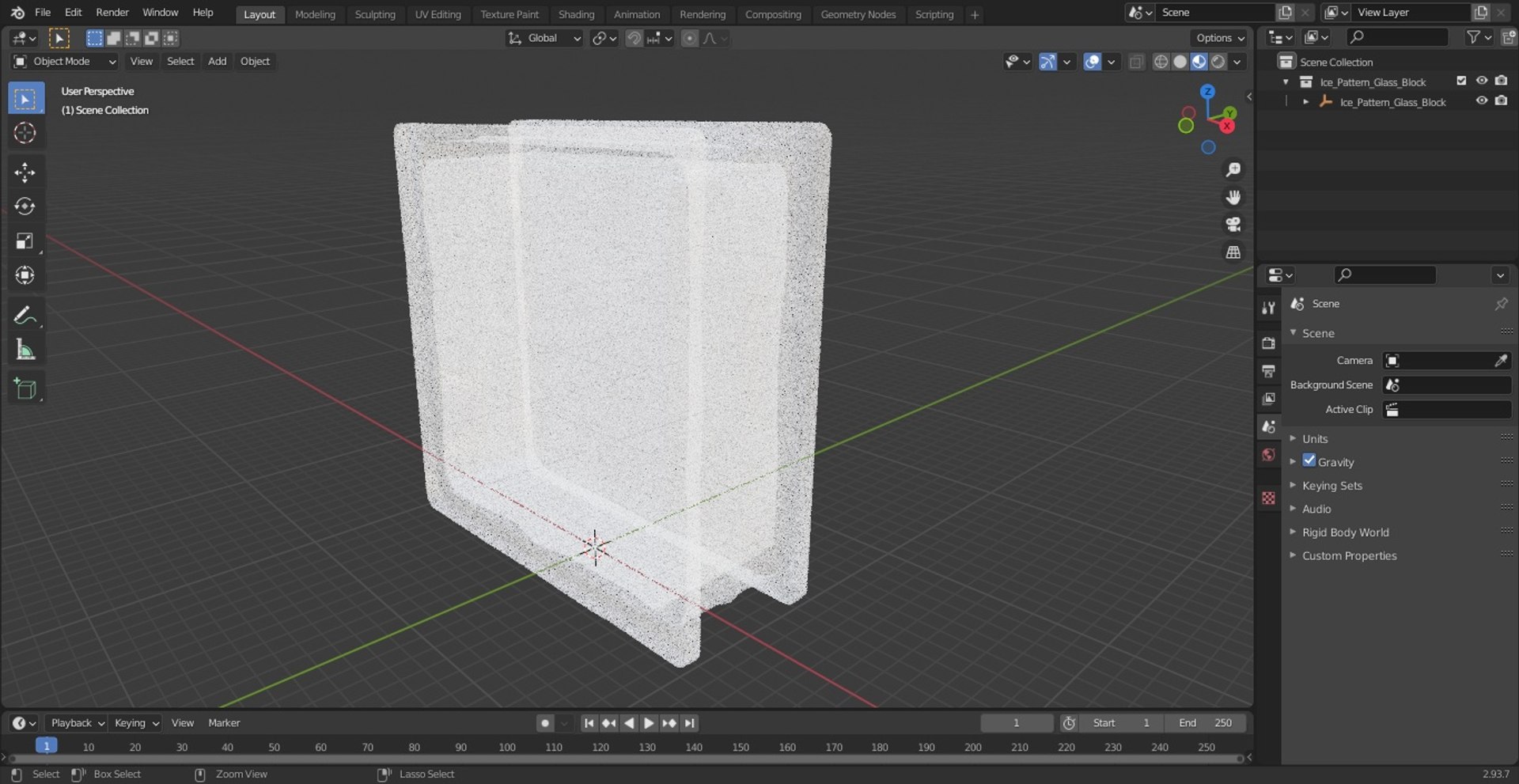 Ice Pattern Glass Block 3D Model - TurboSquid 1830043