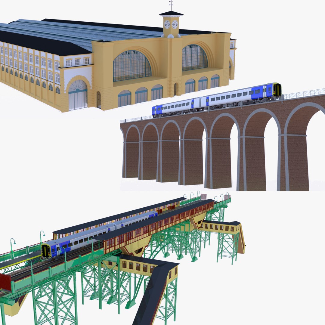 British Stations And Viaduct Model - TurboSquid 2311603