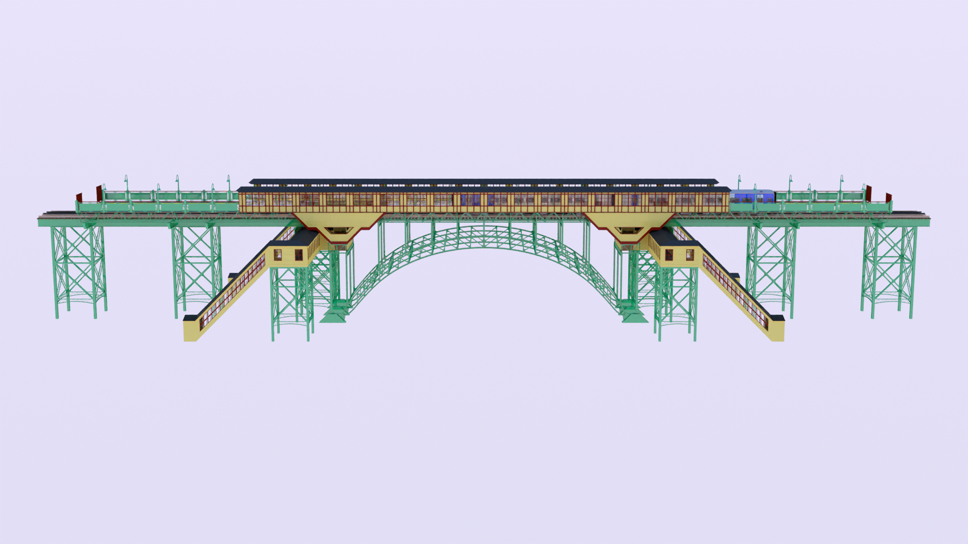 British Stations And Viaduct Model - TurboSquid 2311603