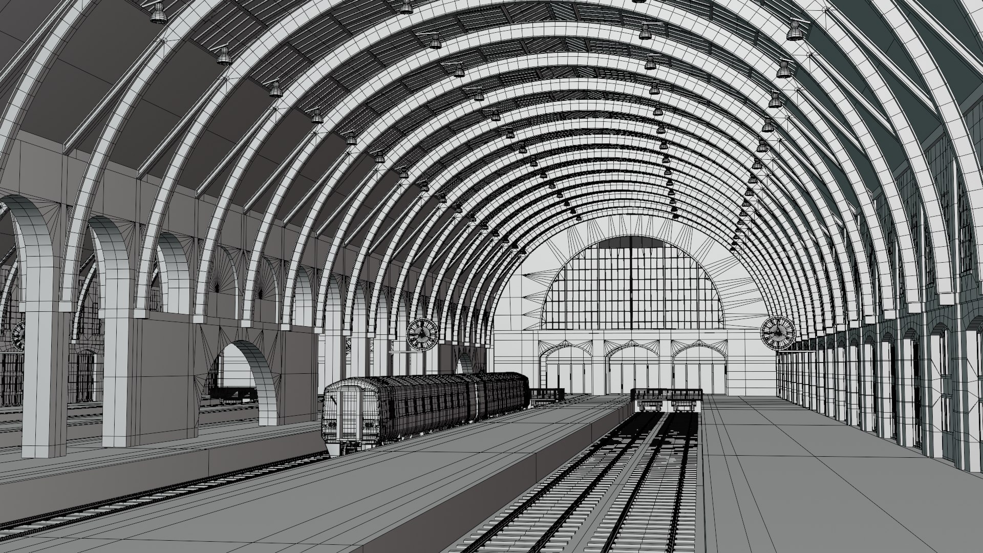 British Stations And Viaduct Model - TurboSquid 2311603