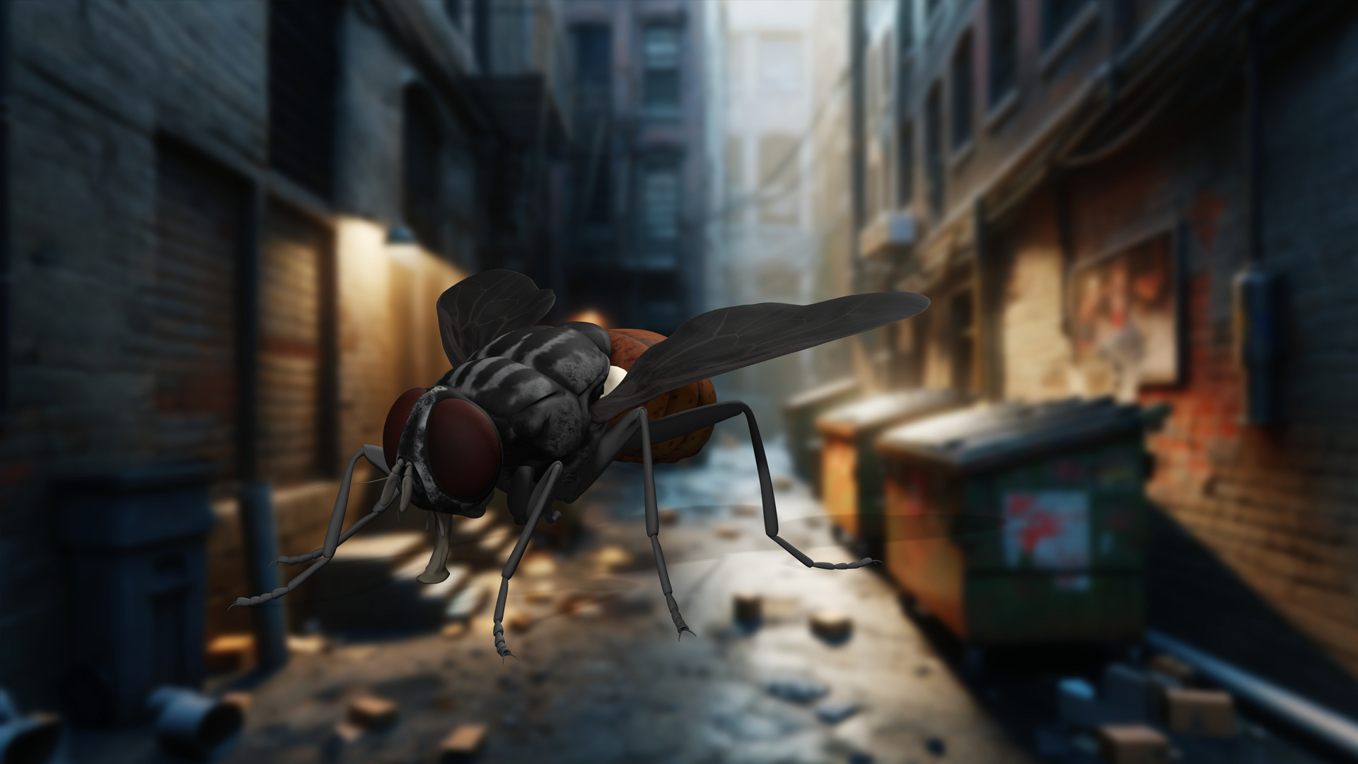 Insect Intrigue 3D Housefly Rigged Low-poly 3D Model 3D Model ...