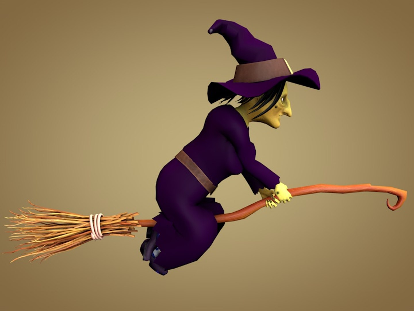 3D Fly Broom Cook - TurboSquid 1516799