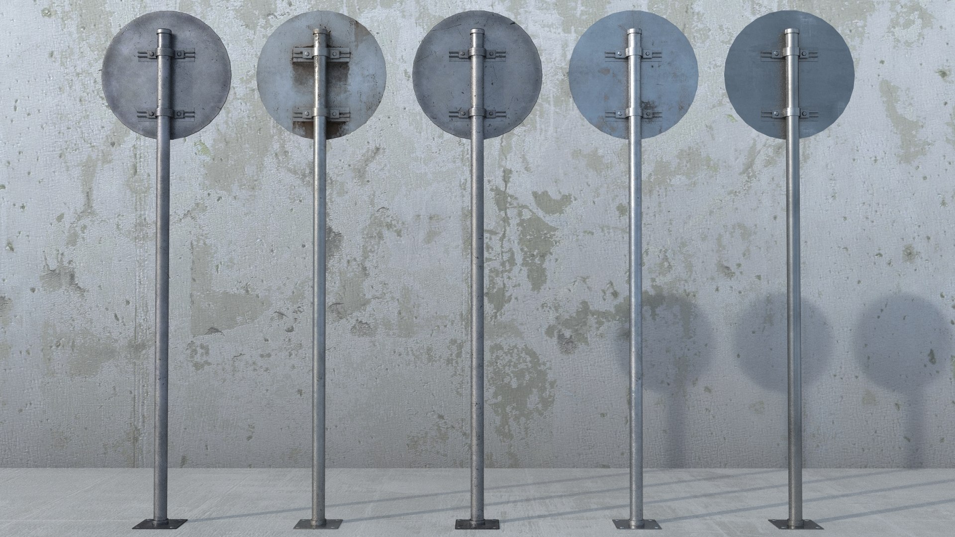 Signboards Round HD 3D Model - TurboSquid 1989735