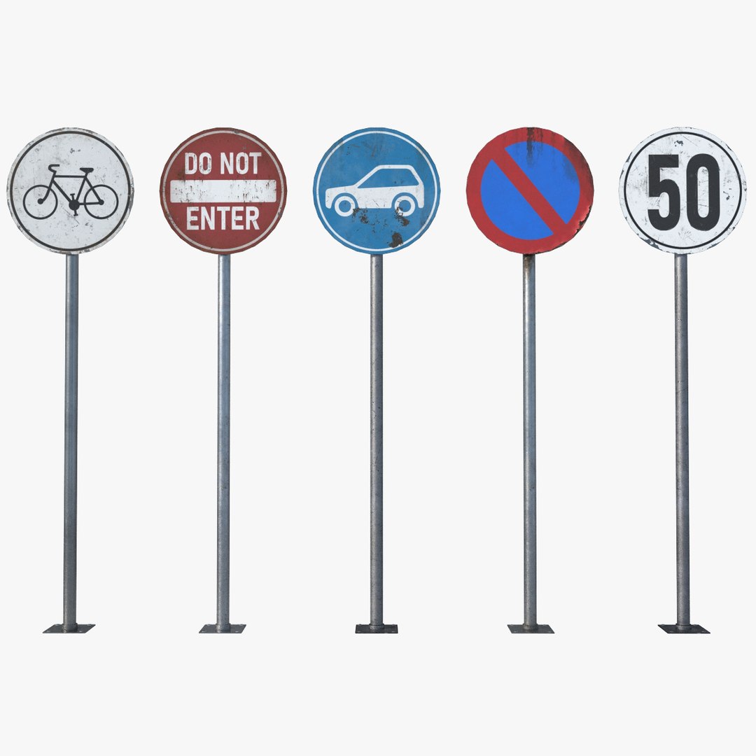 Signboards Round HD 3D Model - TurboSquid 1989735