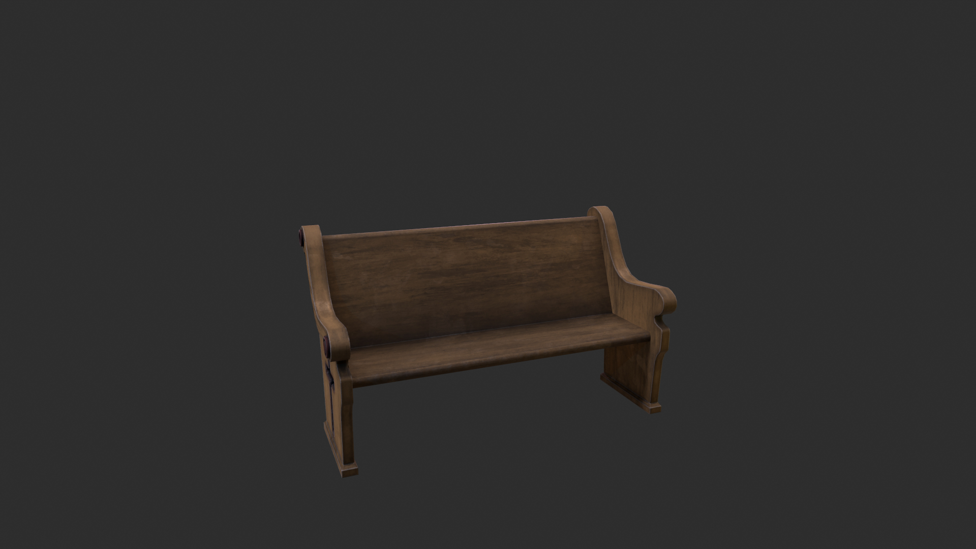 Church Bench 3D Model - TurboSquid 2372975