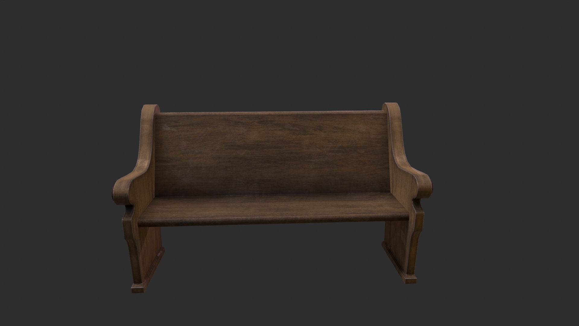 Church Bench 3D Model - TurboSquid 2372975