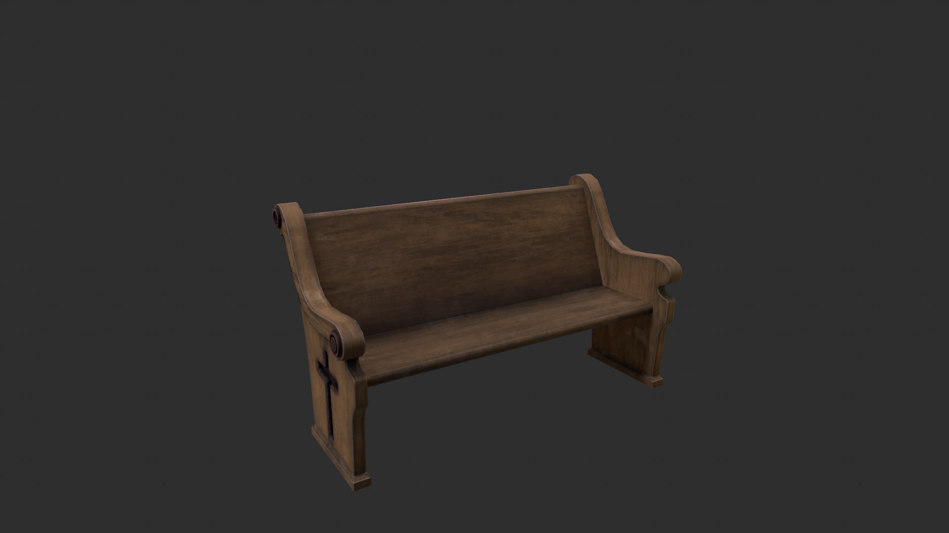 Church Bench 3D Model - TurboSquid 2372975
