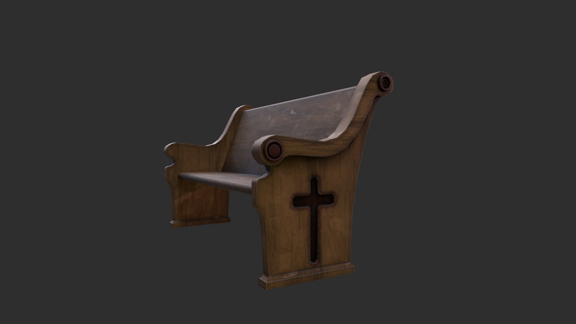Church Bench 3D Model - TurboSquid 2372975