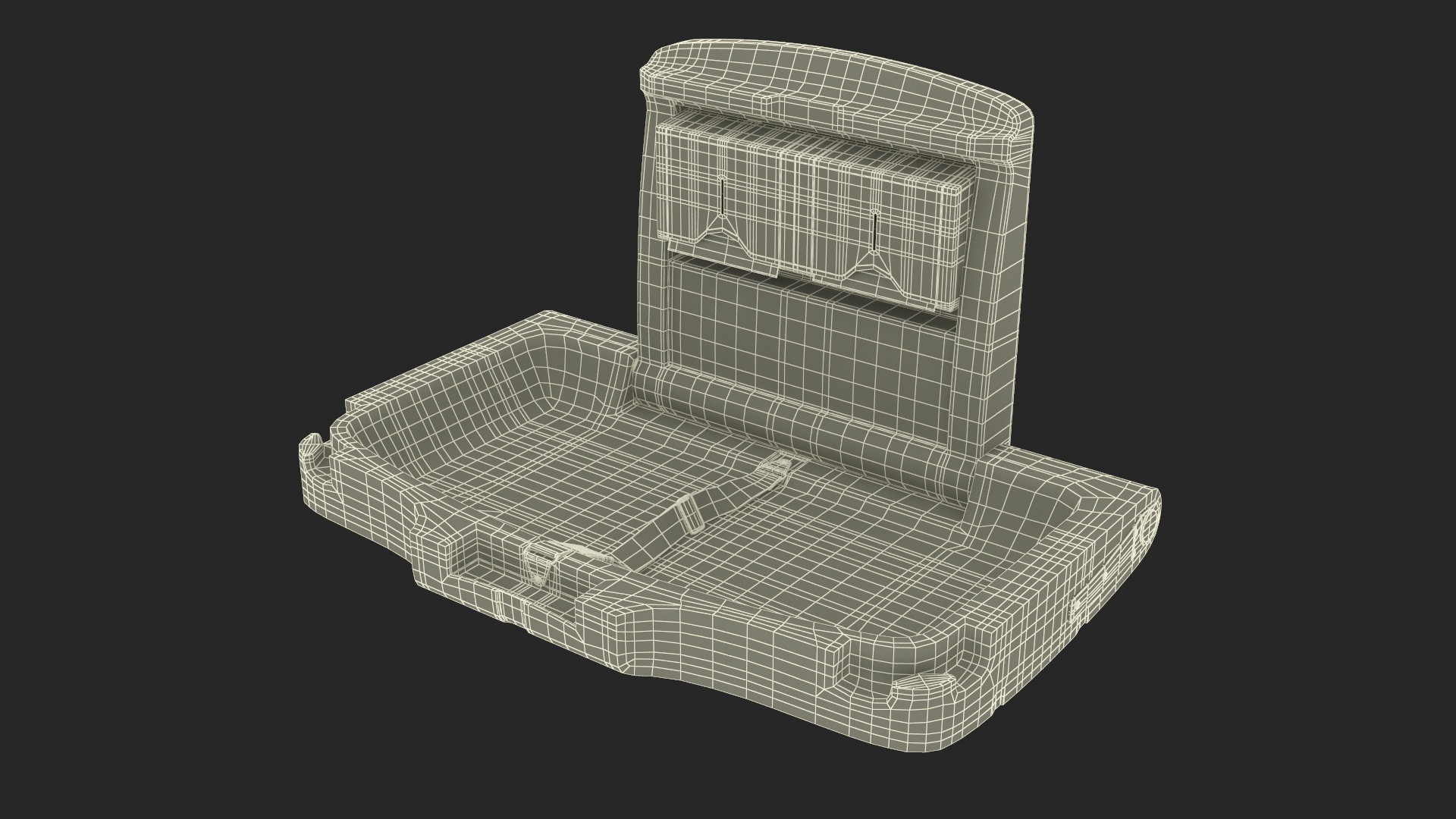 3D Wall Mount Baby Changing Station With Safety Strap - TurboSquid 2128386