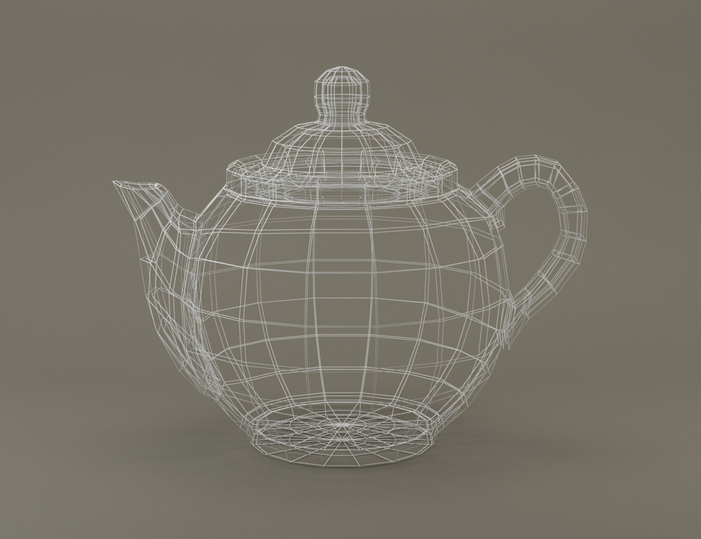 3d porcelain teapot model