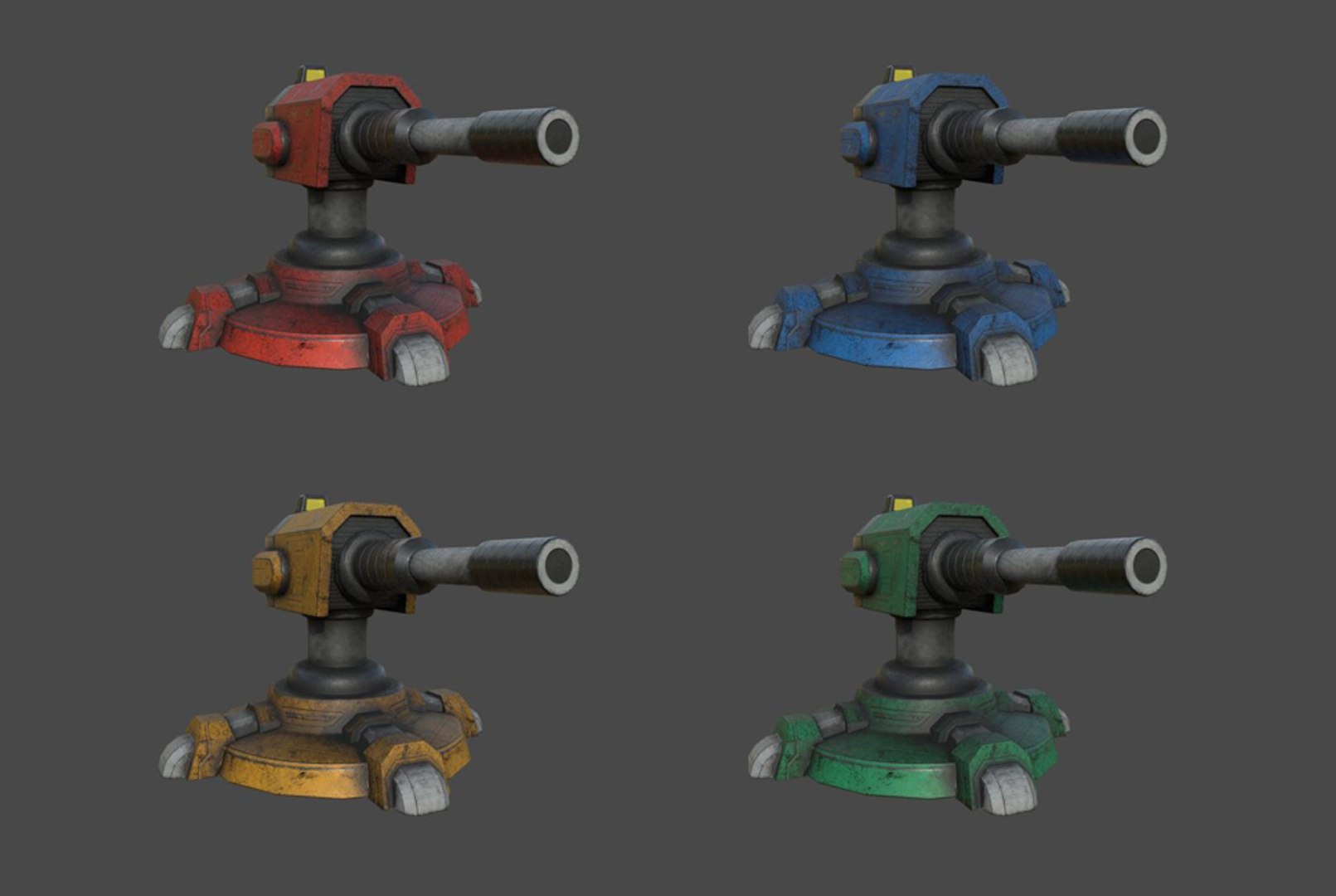 3D turret games military - TurboSquid 1626689