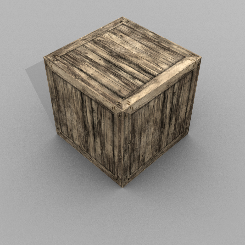 medieval wooden box 3d model