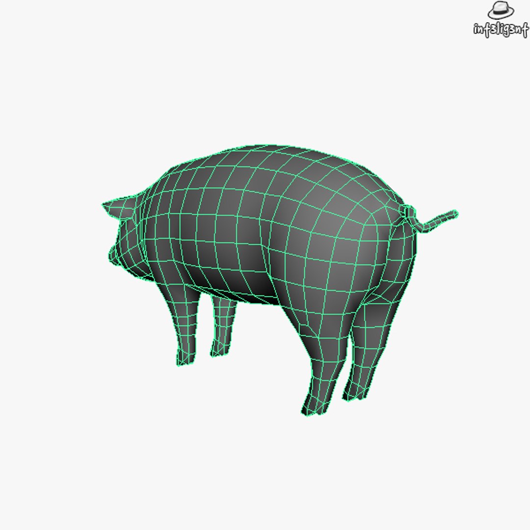 pig edge loop 3d model