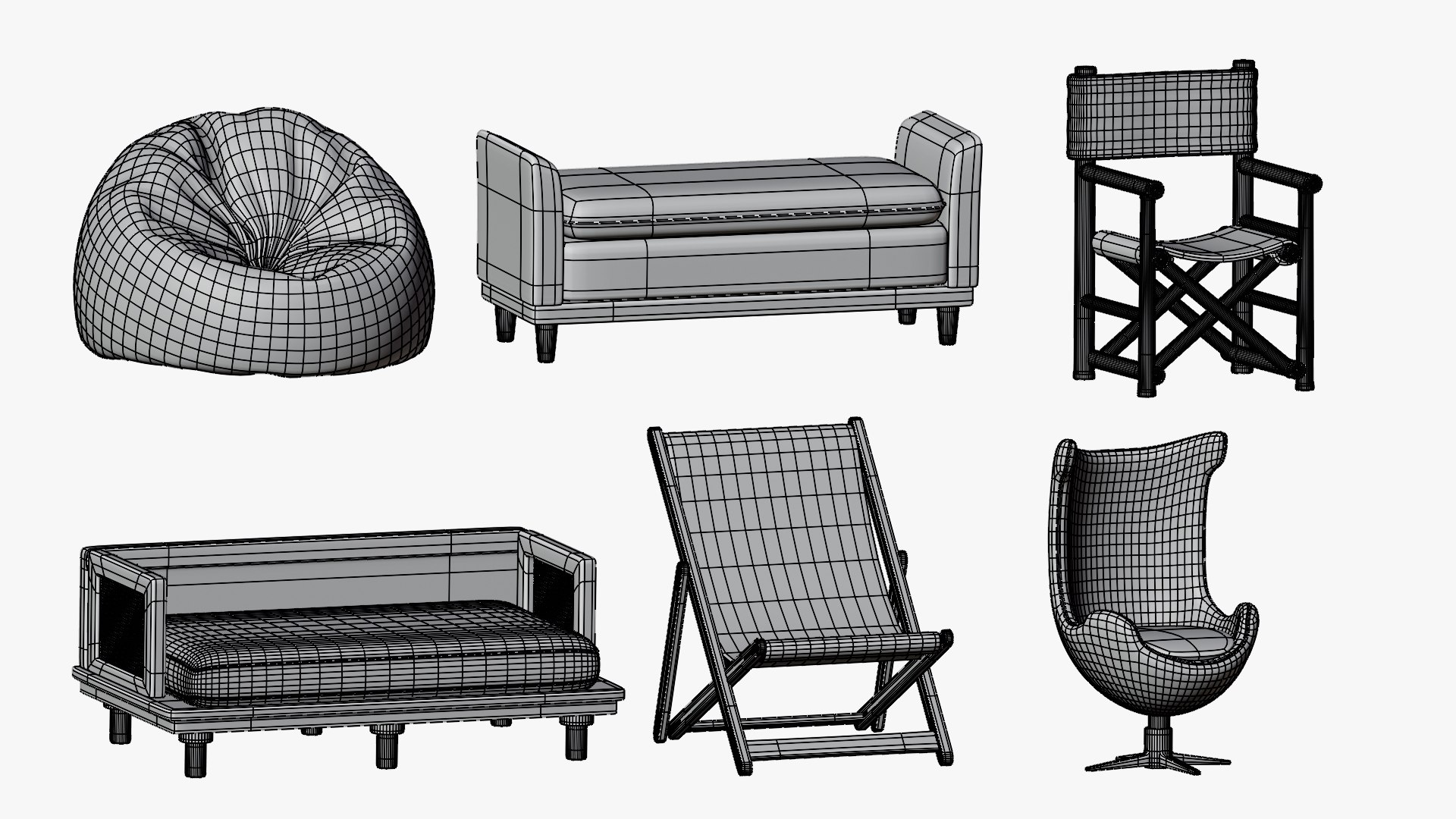 3D Chairs 3D Collection Model - TurboSquid 2253812