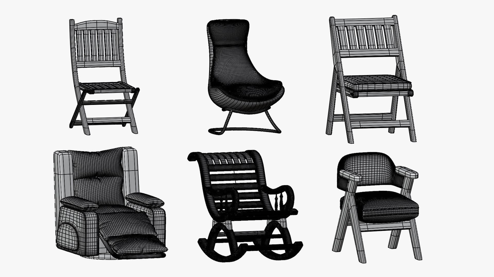 3D Chairs 3D Collection Model - TurboSquid 2253812