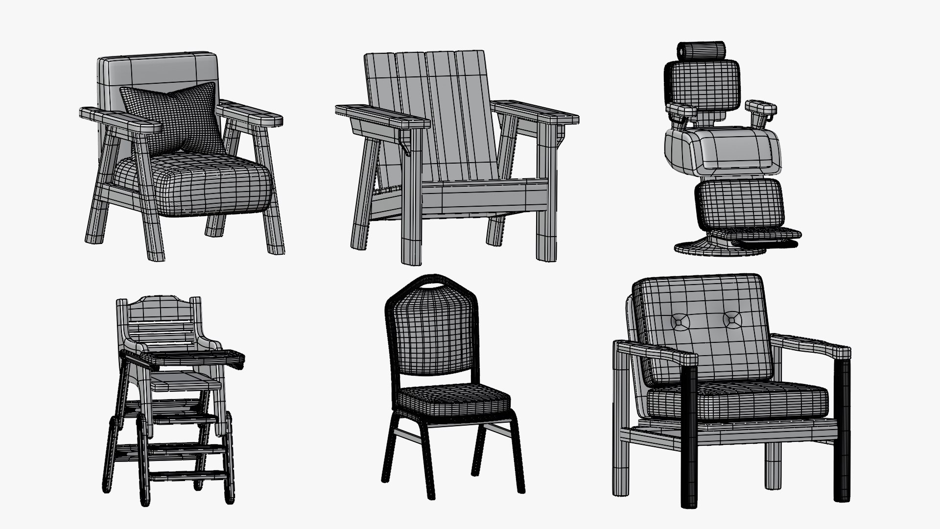 3D Chairs 3D Collection Model - TurboSquid 2253812
