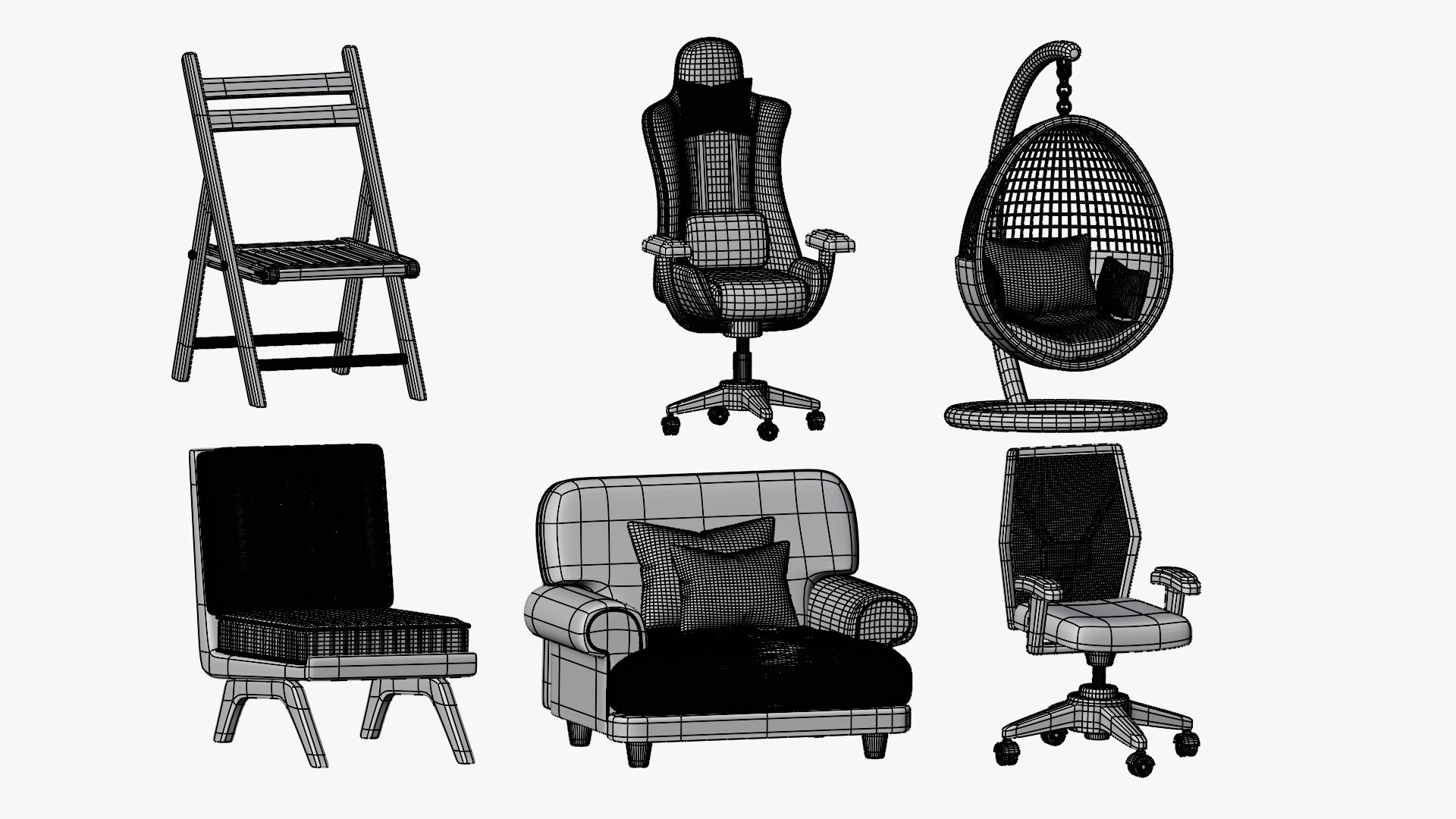 3D Chairs 3D Collection Model - TurboSquid 2253812