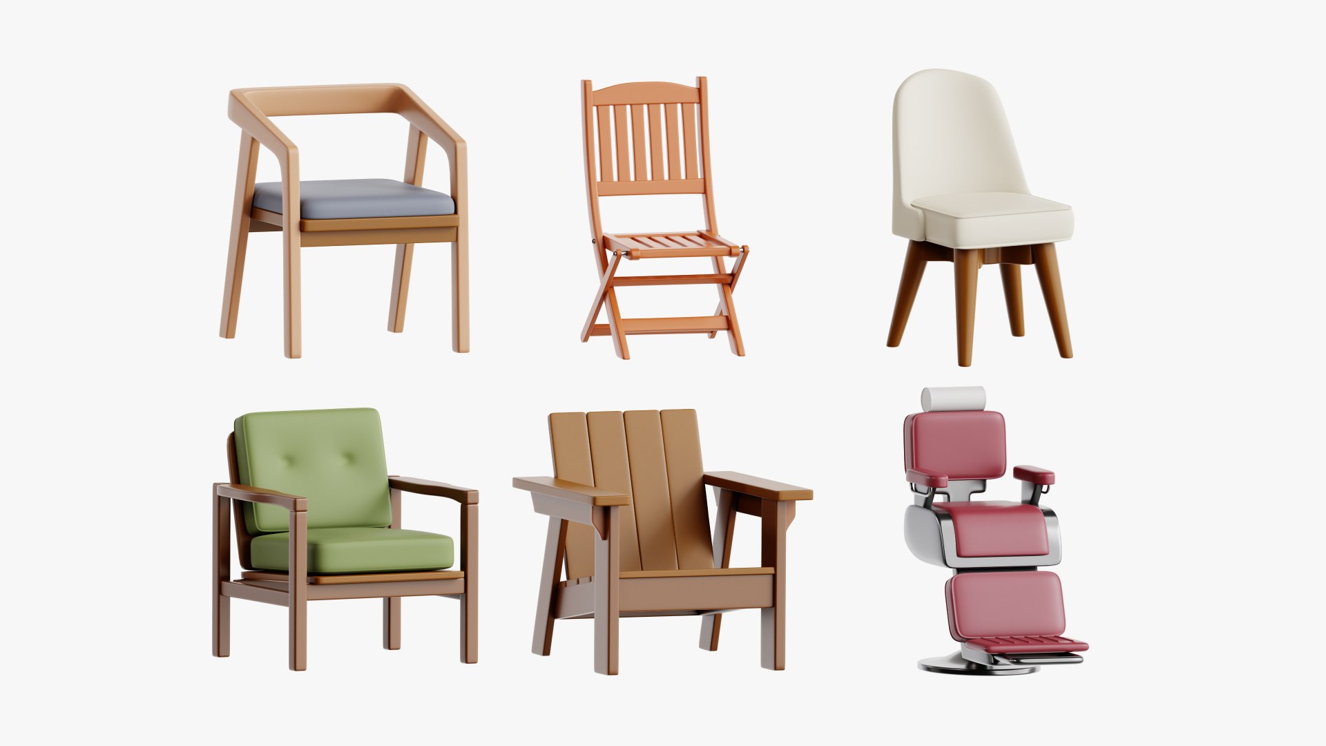 3D Chairs 3D Collection Model - TurboSquid 2253812