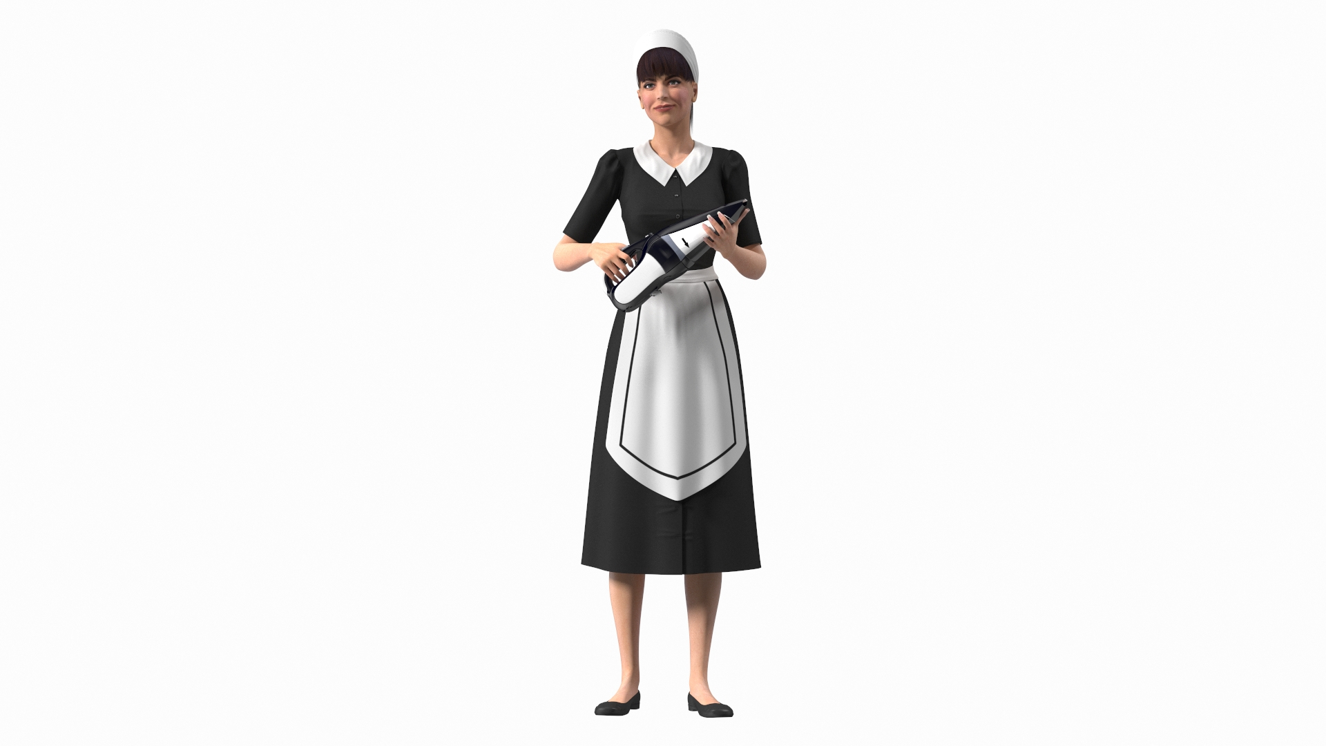 Housekeeping Maid With Handheld Vacuum Cleaner 3D Model - TurboSquid ...