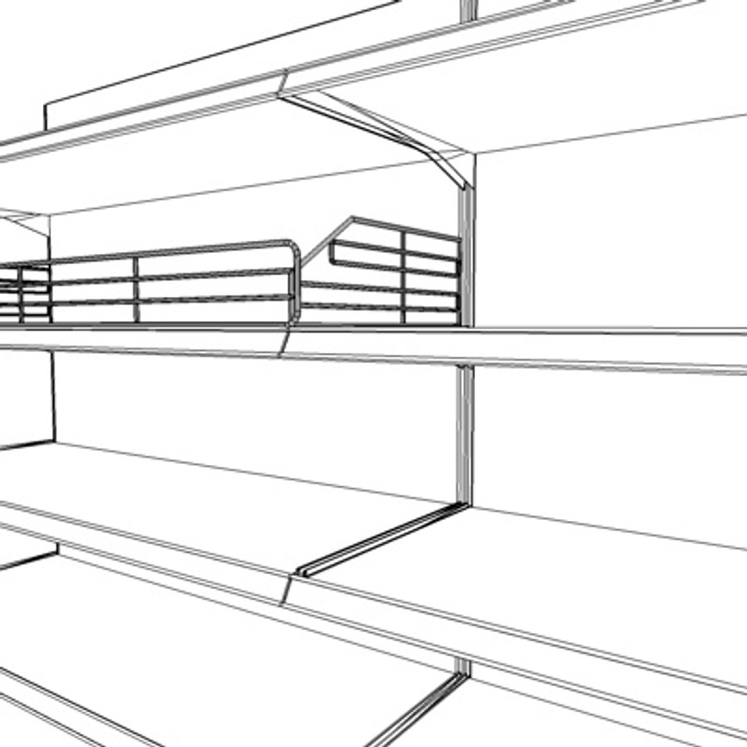 3d model shelves shelf