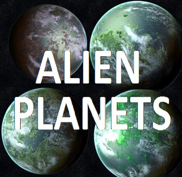 3d pack alien planets model