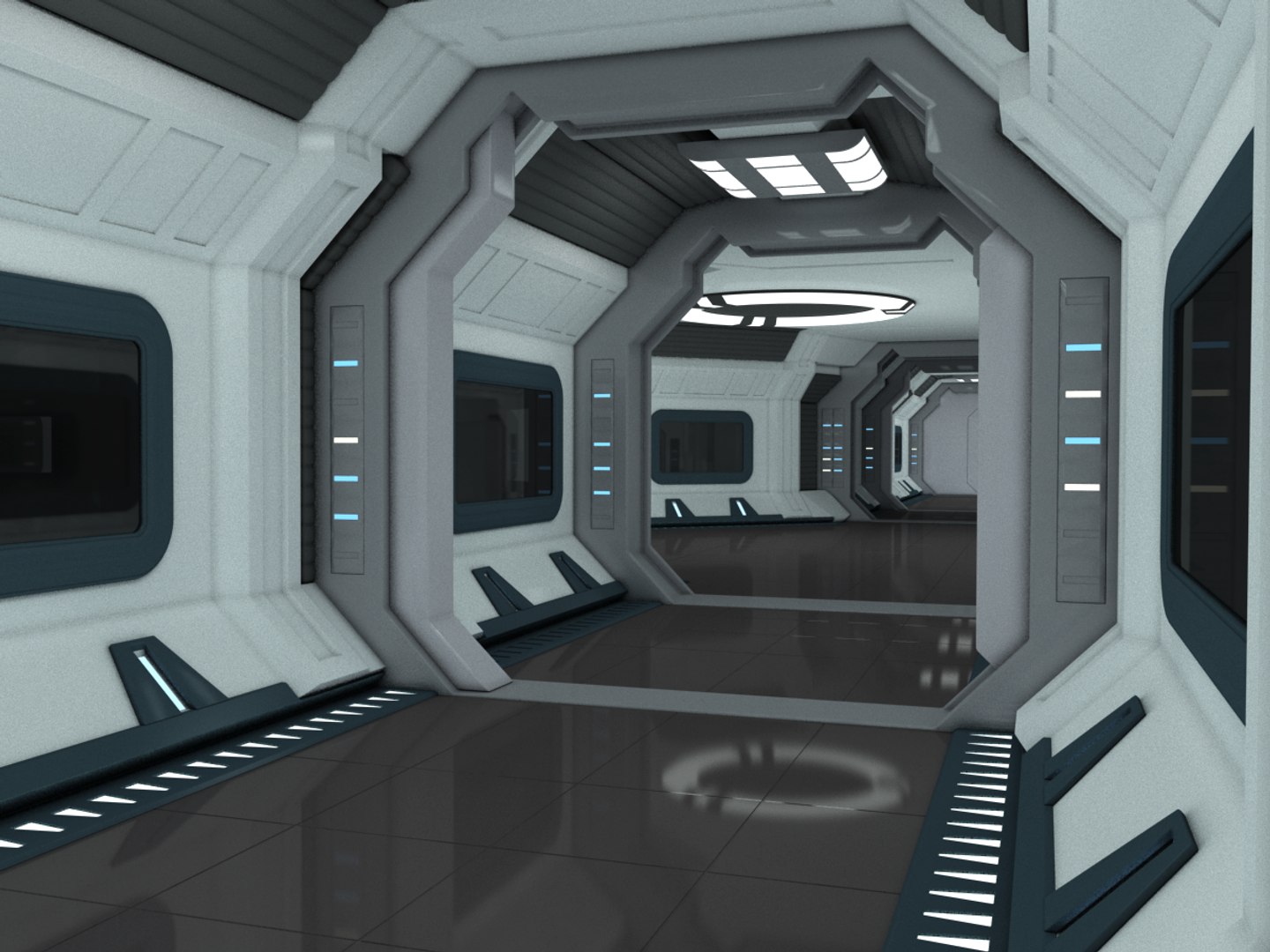 3D Spaceship Interior Modular Model - TurboSquid 1369531