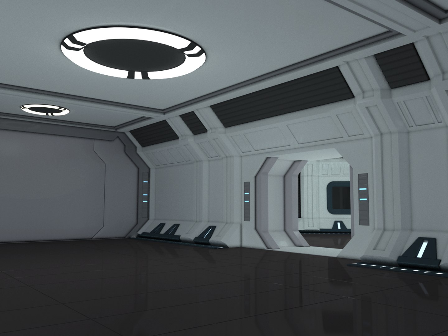 3D Spaceship Interior Modular Model - TurboSquid 1369531