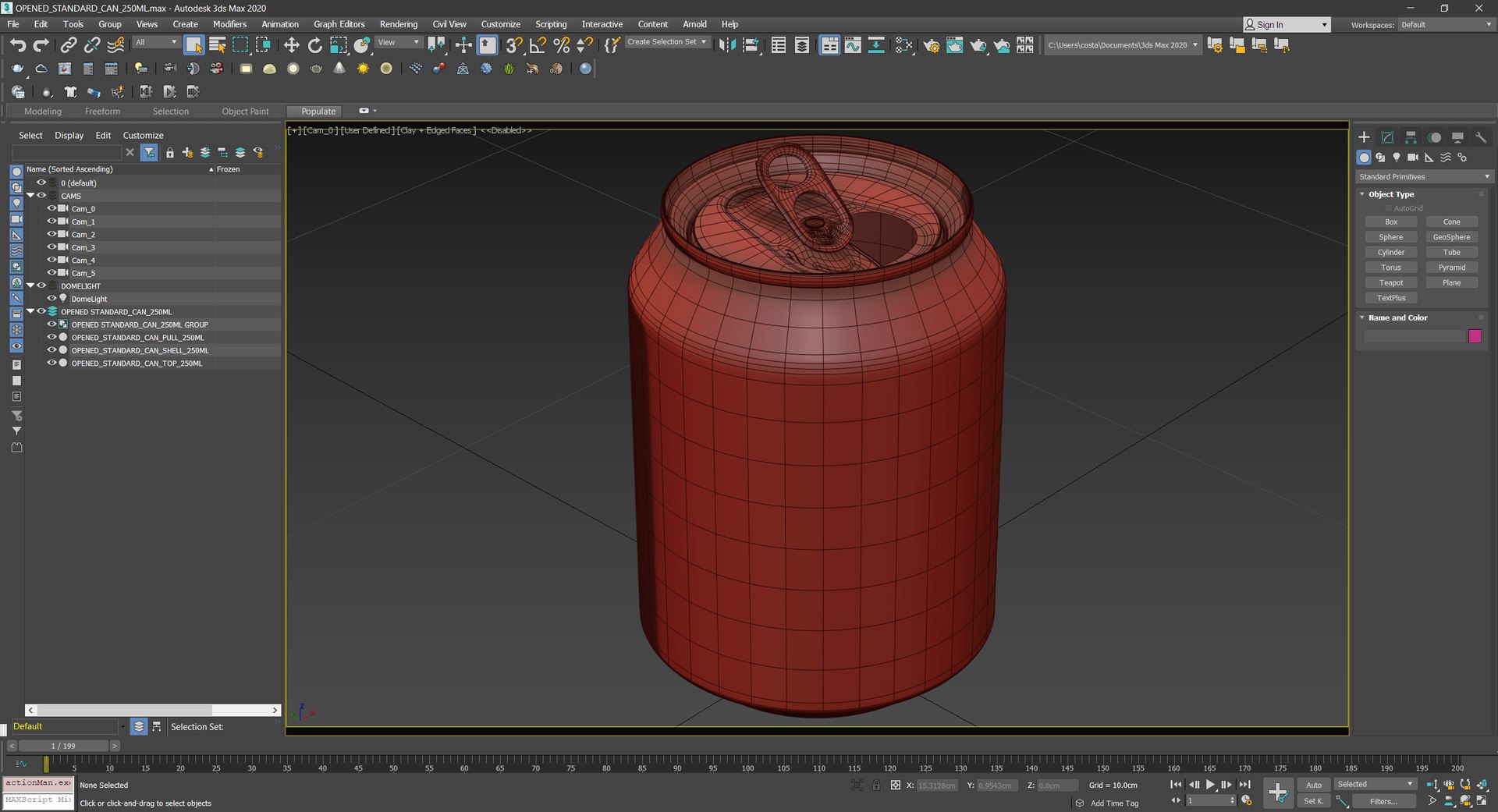 3D Opened Standard Can 250ML Model - TurboSquid 2155275