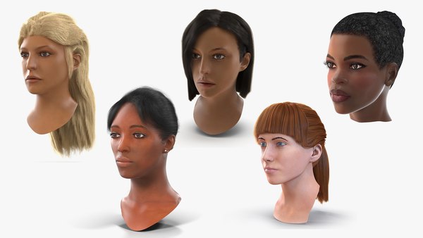 Female Heads Collection 2 3D model - TurboSquid 1836375