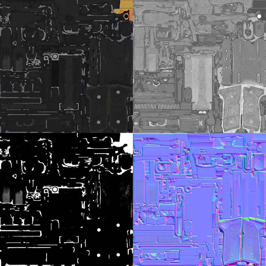 3D Beretta M9 Model - TurboSquid 1906548