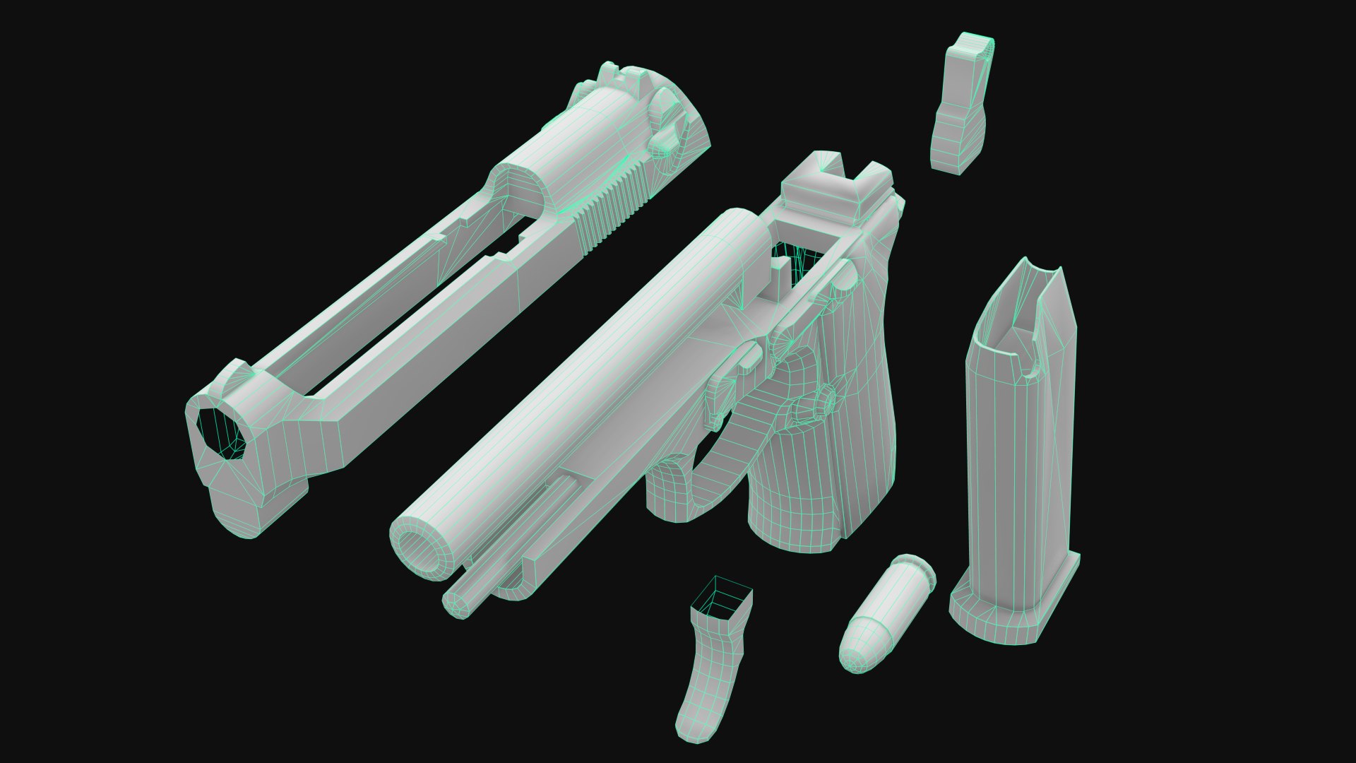 3D Beretta M9 Model - TurboSquid 1906548