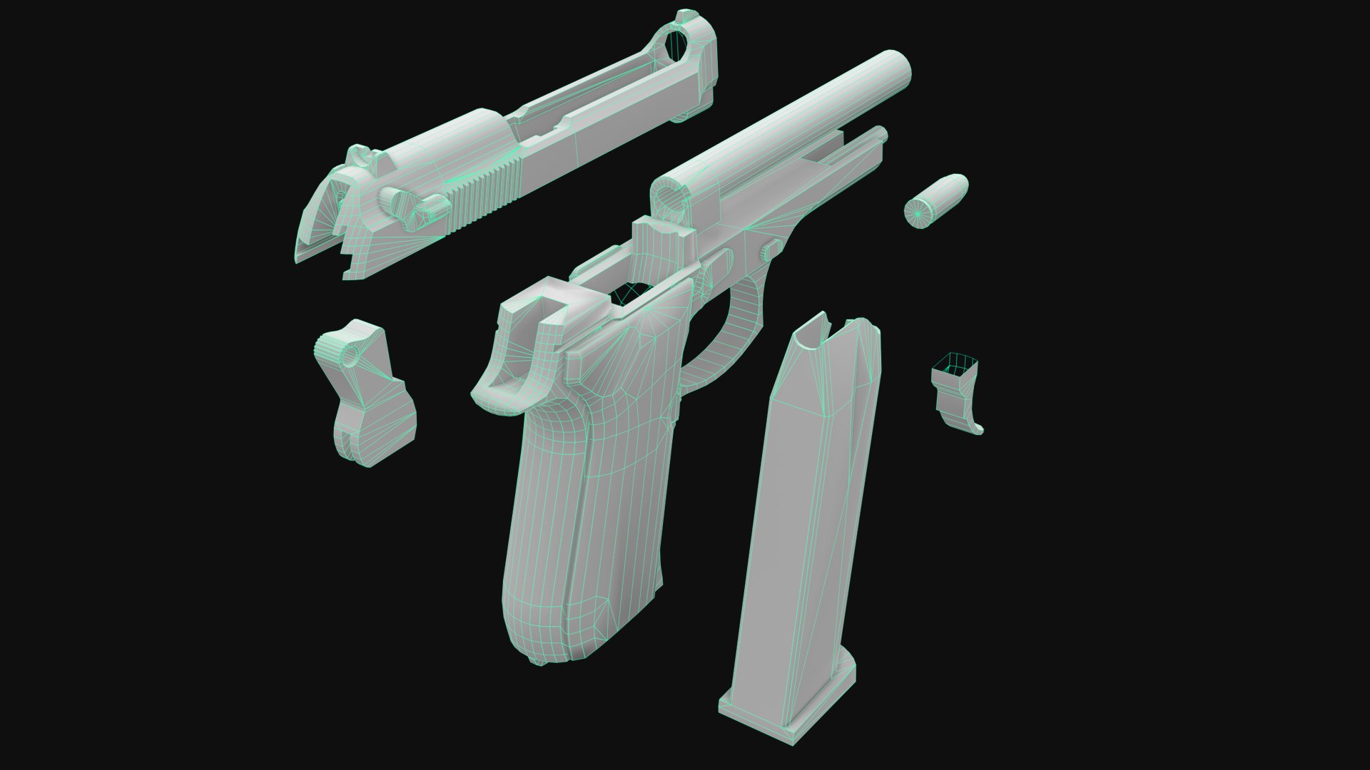 3D Beretta M9 Model - TurboSquid 1906548