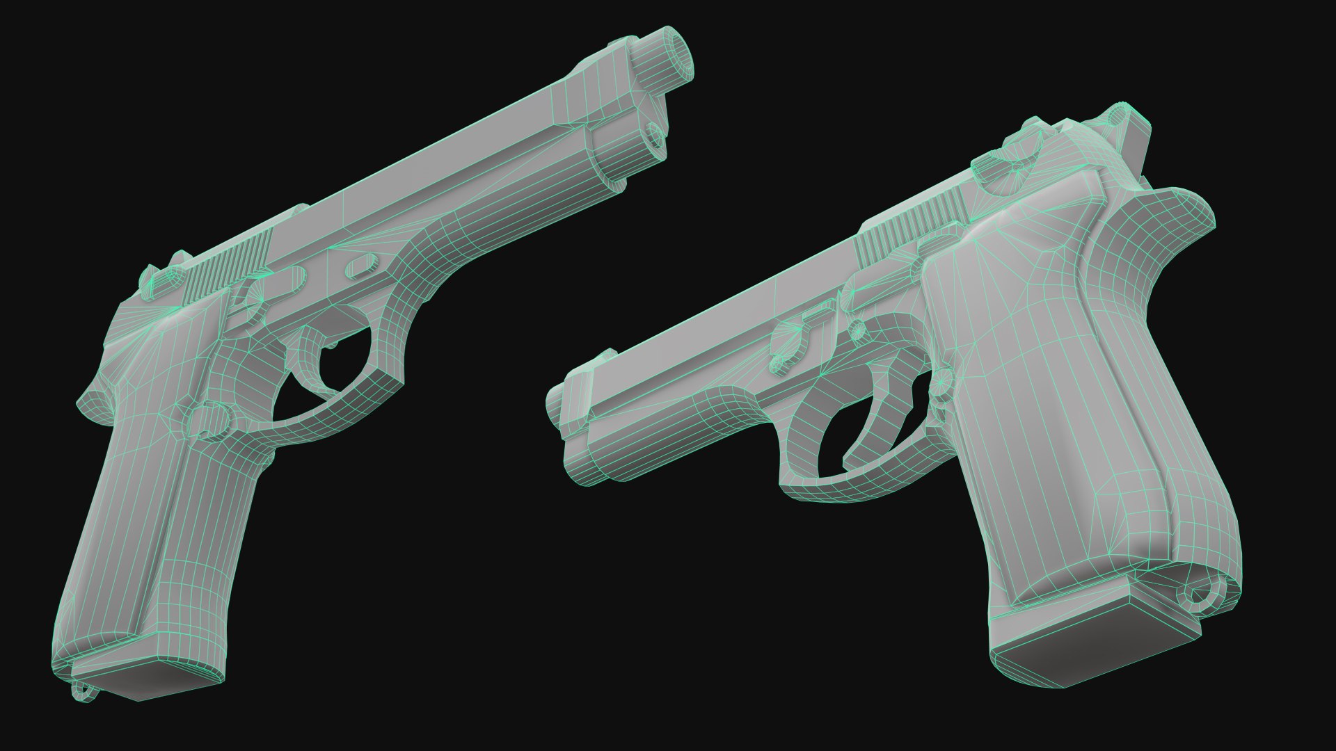 3D Beretta M9 Model - TurboSquid 1906548