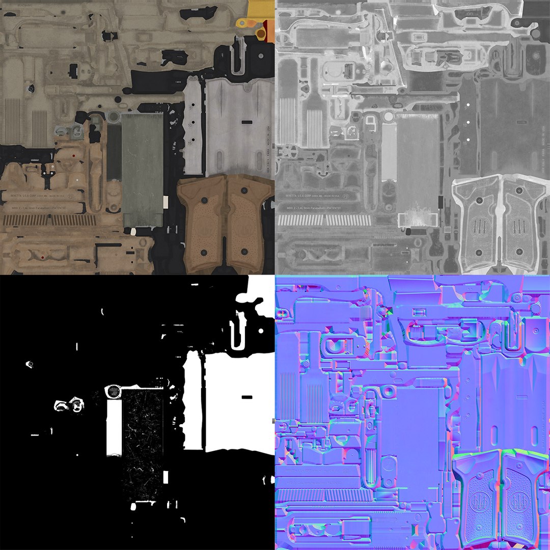 3D Beretta M9 Model - TurboSquid 1906548