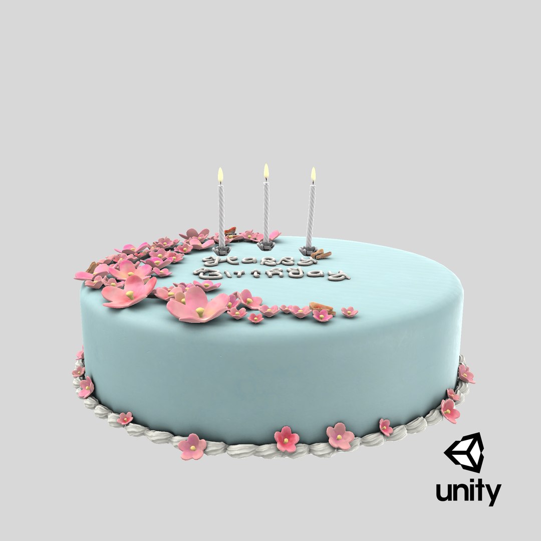 Birthday Cake Candles 01 3d C4d