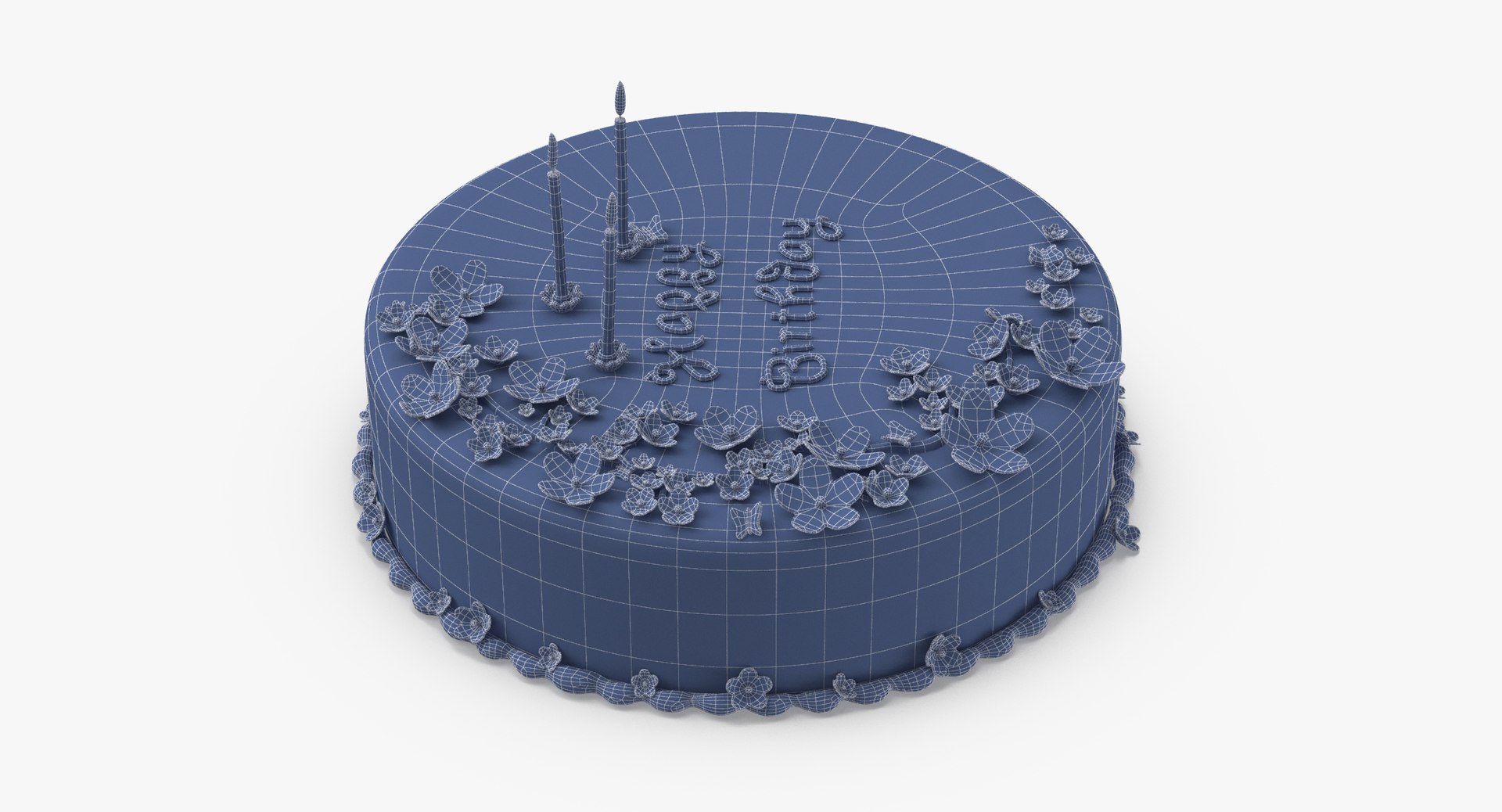 Birthday Cake Candles 01 3d C4d