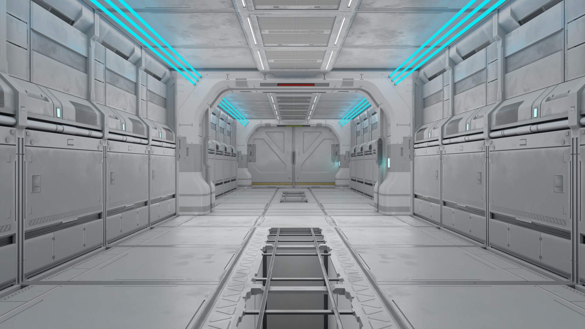 Sci-Fi Corridor 3D Model - TurboSquid 2041538