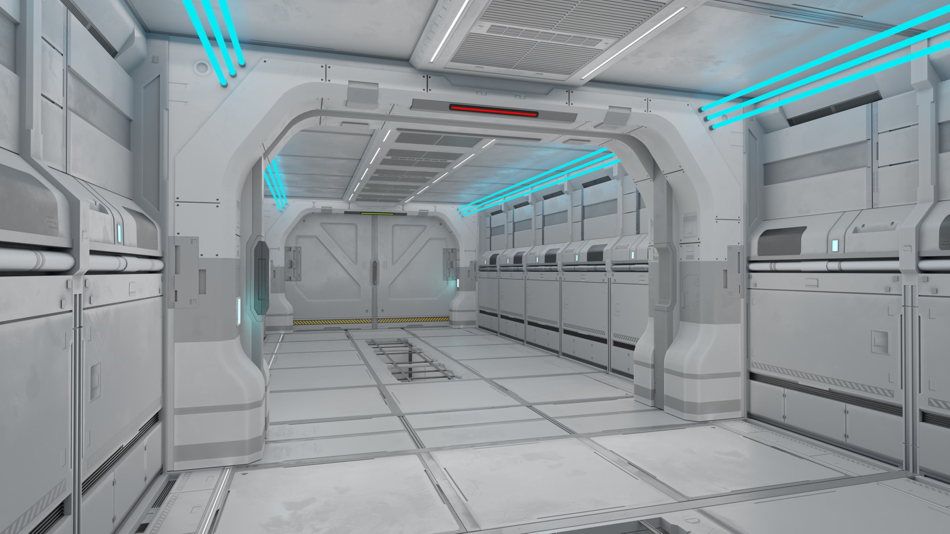 Sci-Fi Corridor 3D Model - TurboSquid 2041538