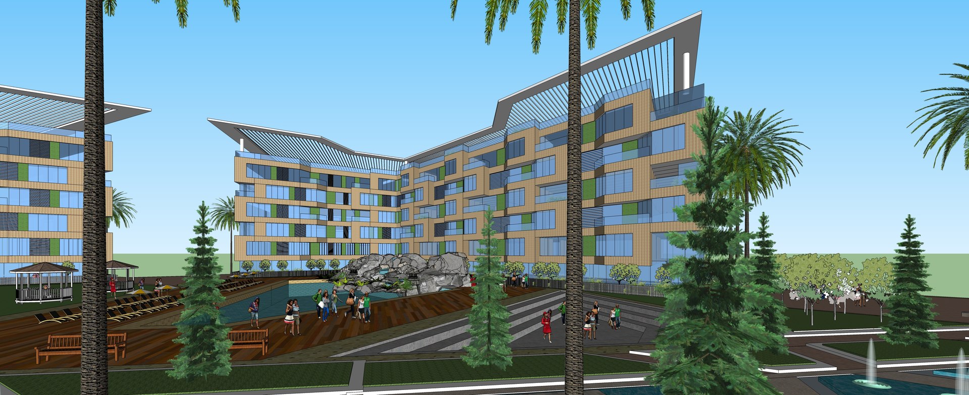 3ds Max Residential Complex Buildings