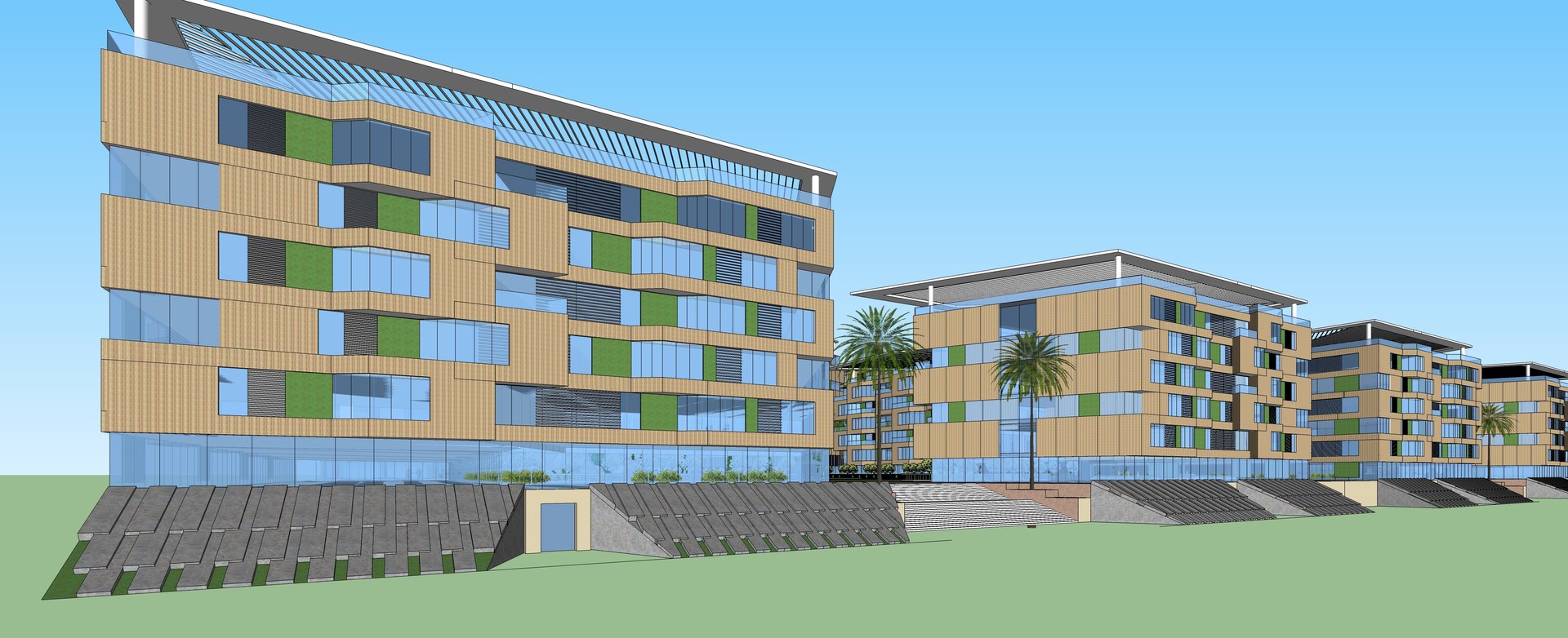 3ds Max Residential Complex Buildings