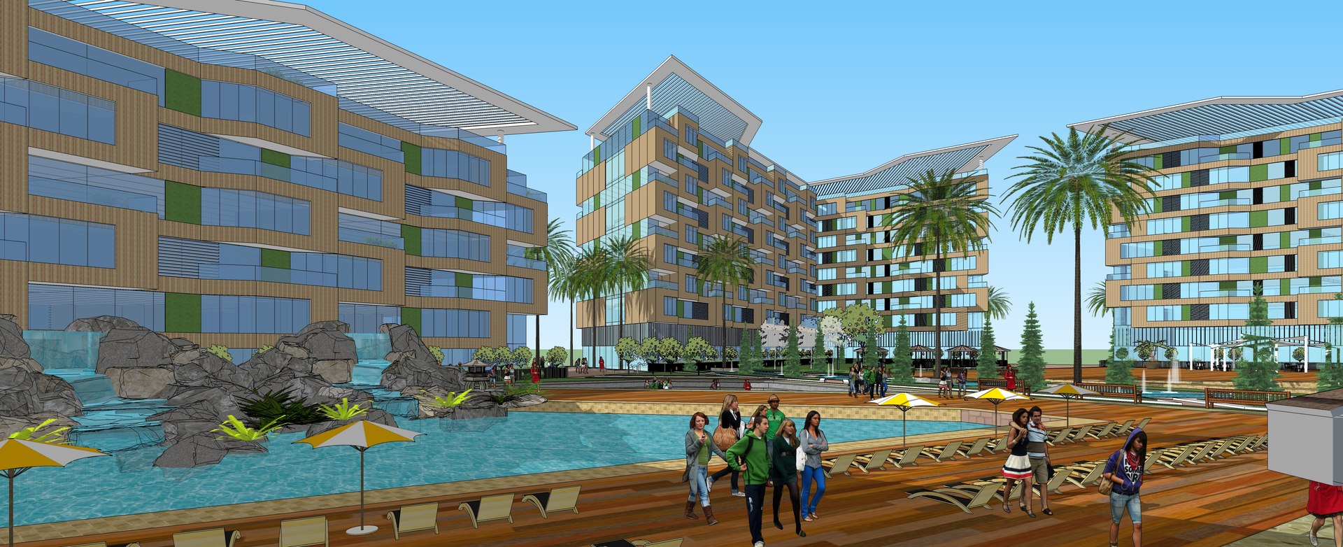 3ds Max Residential Complex Buildings