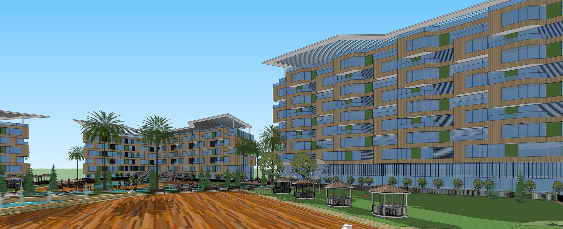 3ds Max Residential Complex Buildings