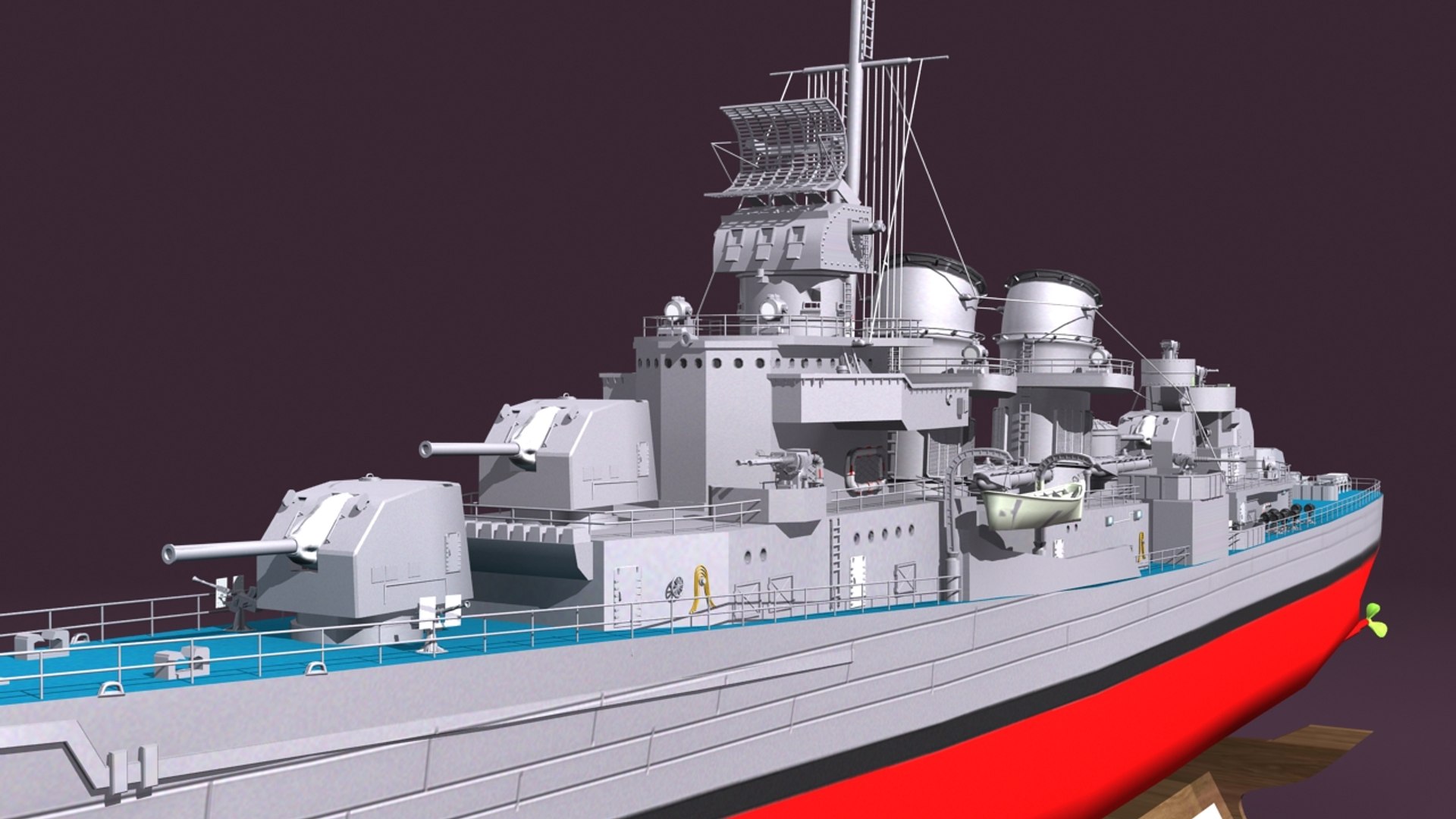 3D Fletcher Class Destroyer Model - TurboSquid 1323683