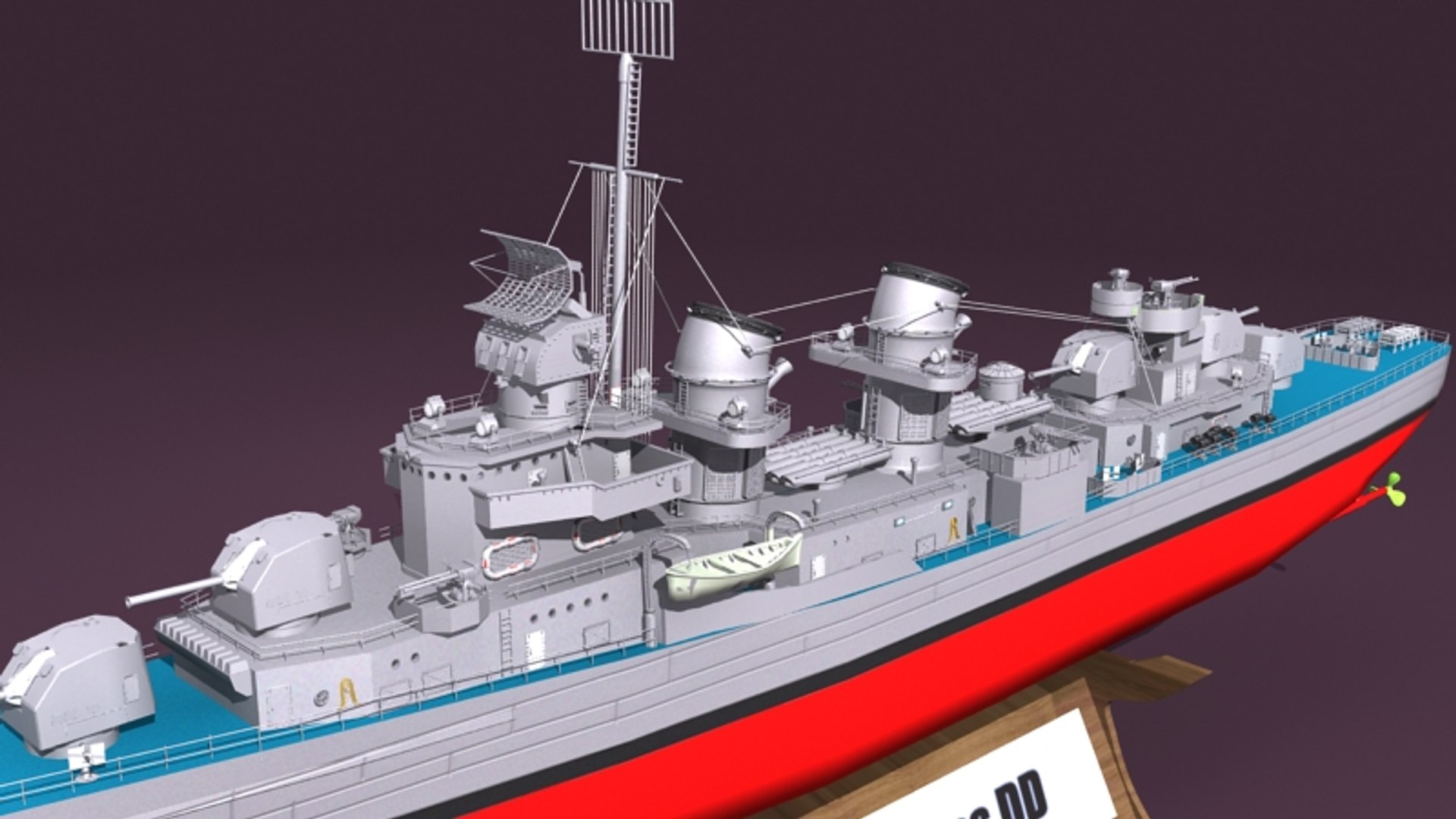 3D Fletcher Class Destroyer Model - TurboSquid 1323683