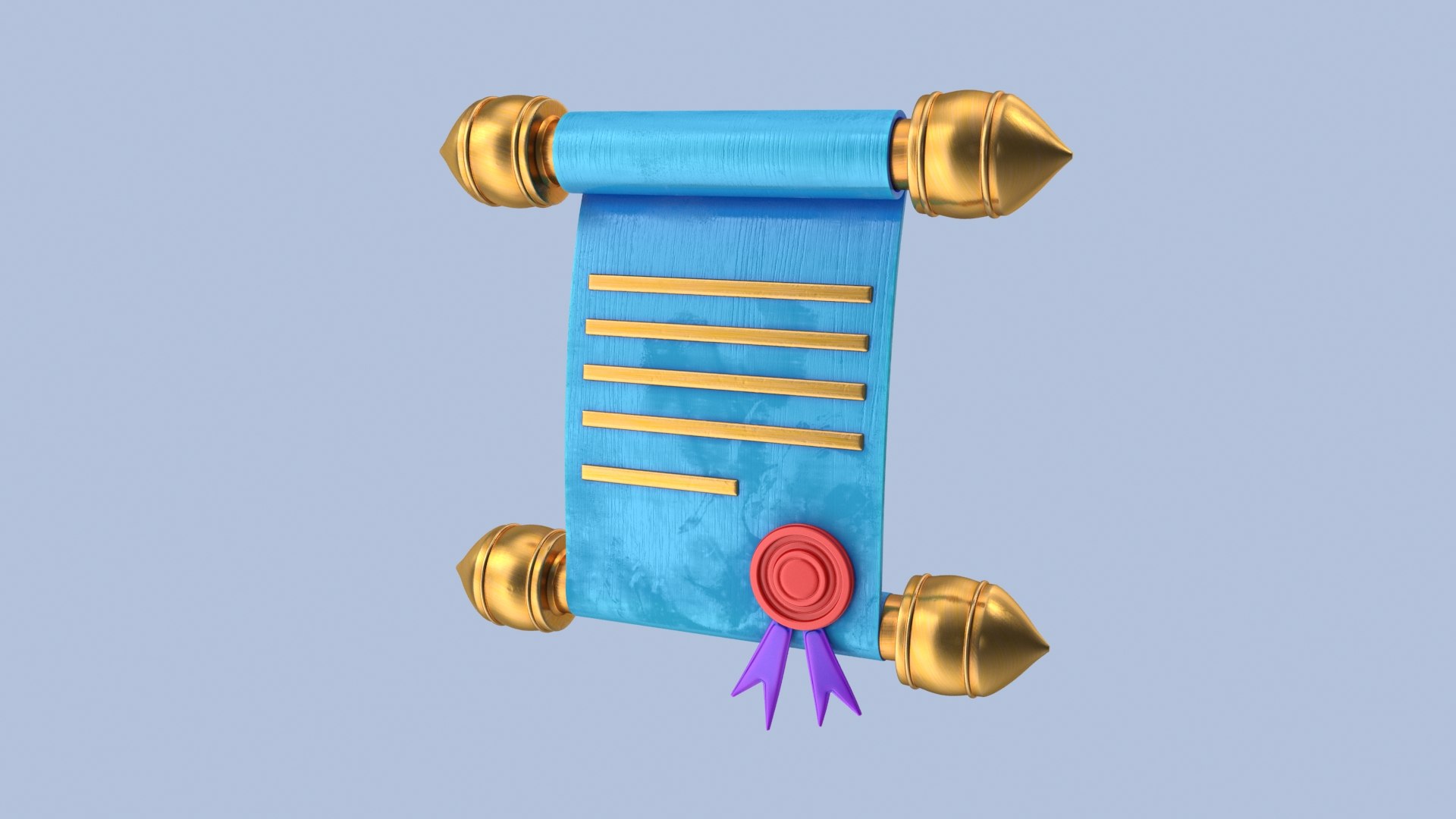 3D Scroll Note Cartoon Style - TurboSquid 2101313