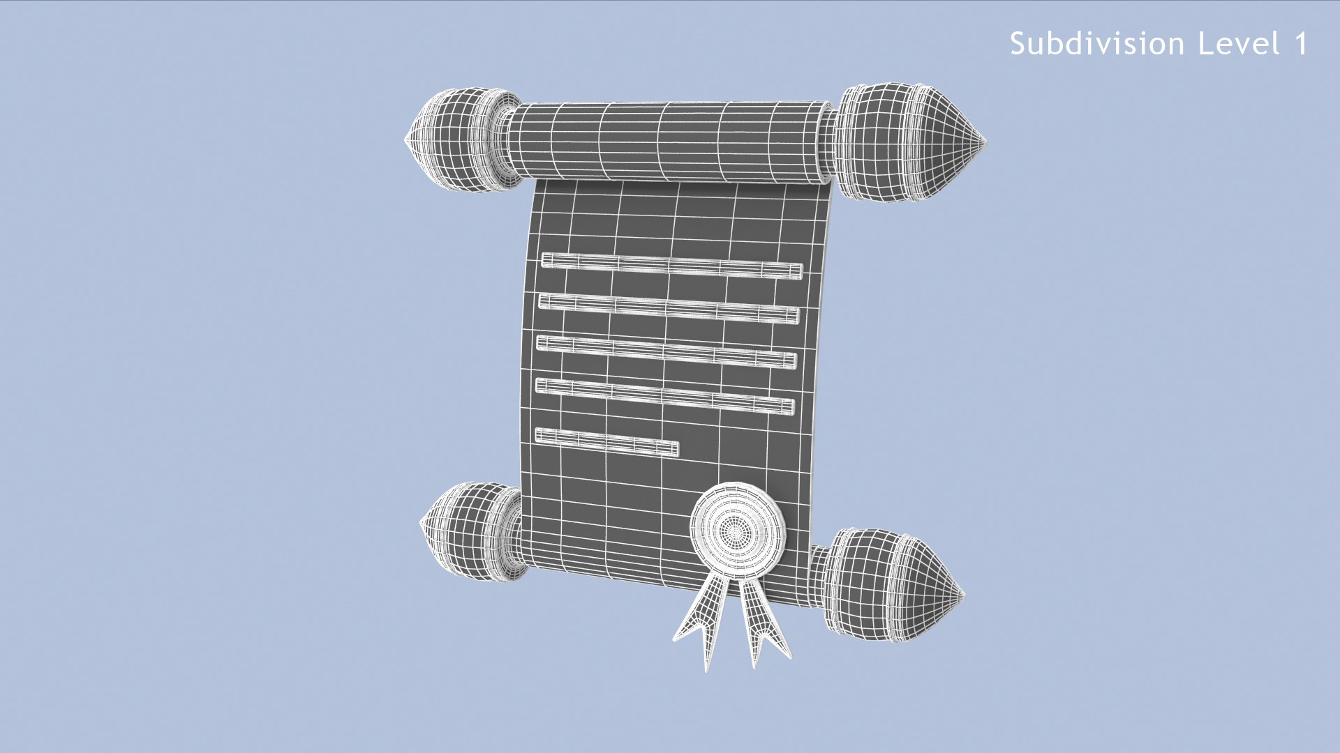 3D Scroll Note Cartoon Style - TurboSquid 2101313