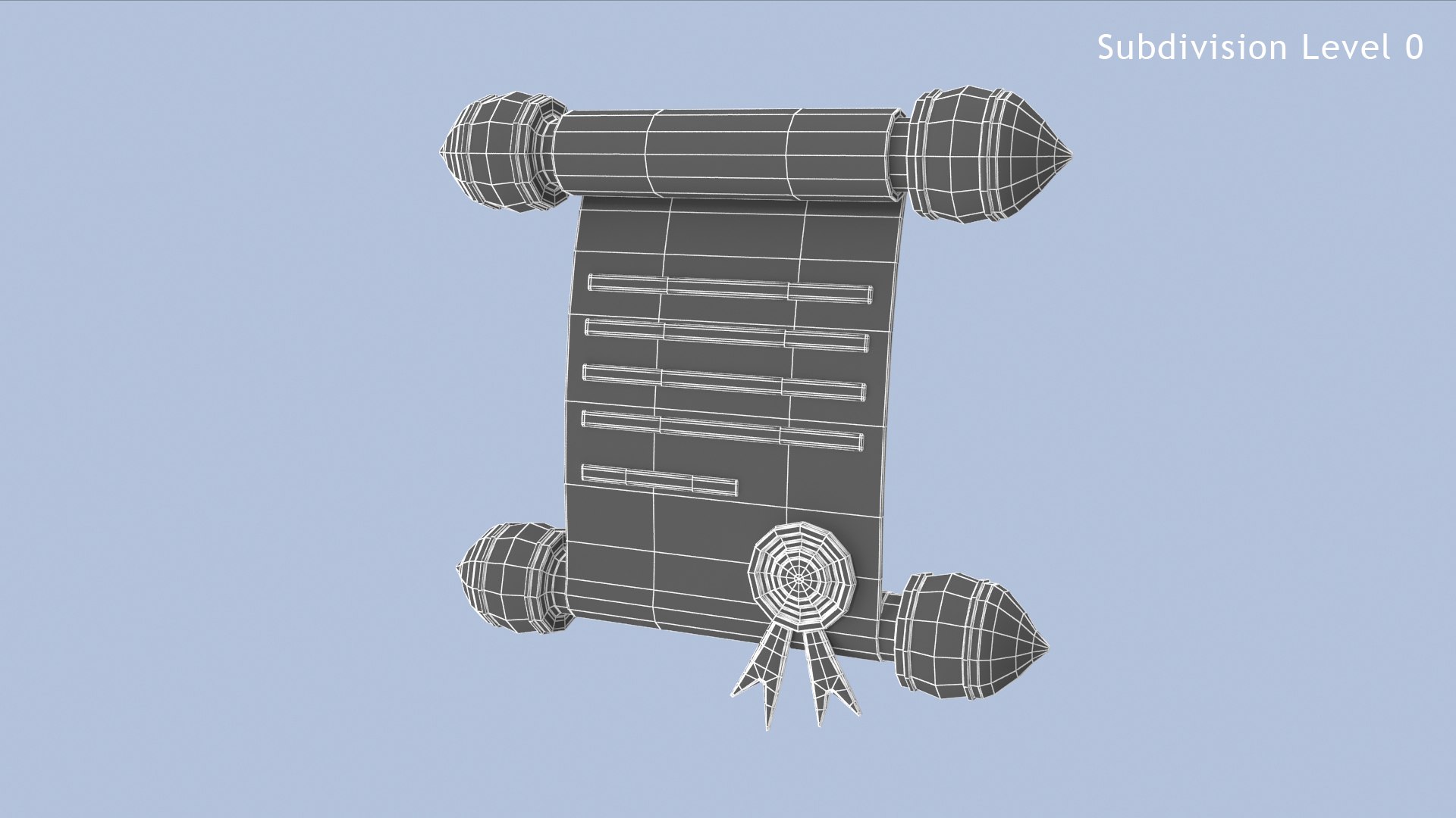 3D Scroll Note Cartoon Style - TurboSquid 2101313