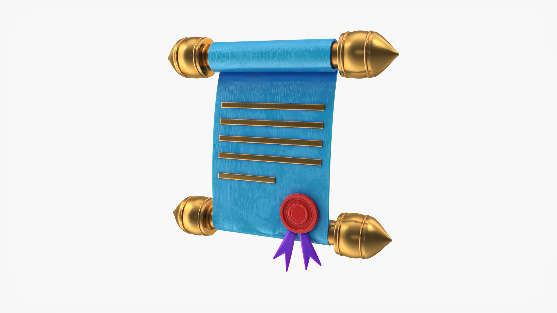 3D Scroll Note Cartoon Style - TurboSquid 2101313