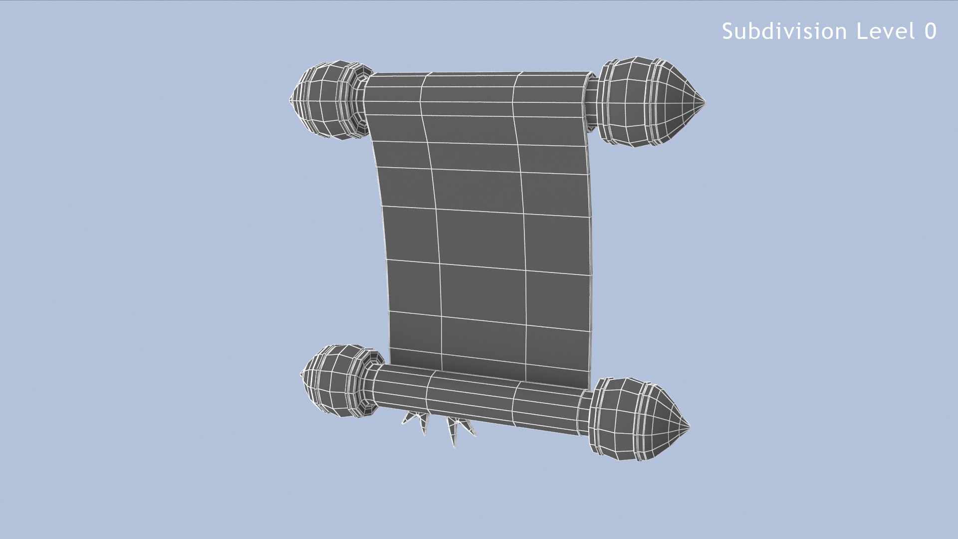 3D Scroll Note Cartoon Style - TurboSquid 2101313