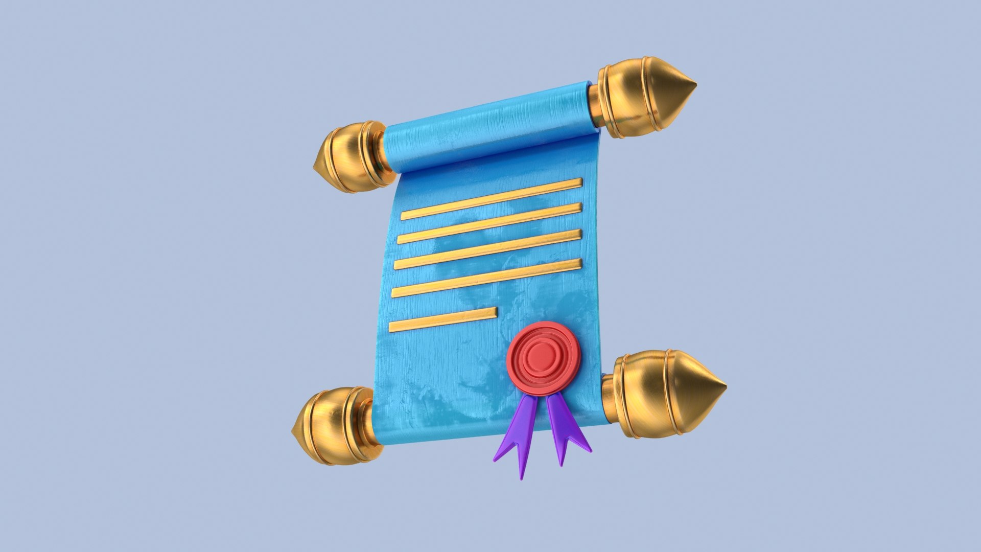 3D Scroll Note Cartoon Style - TurboSquid 2101313